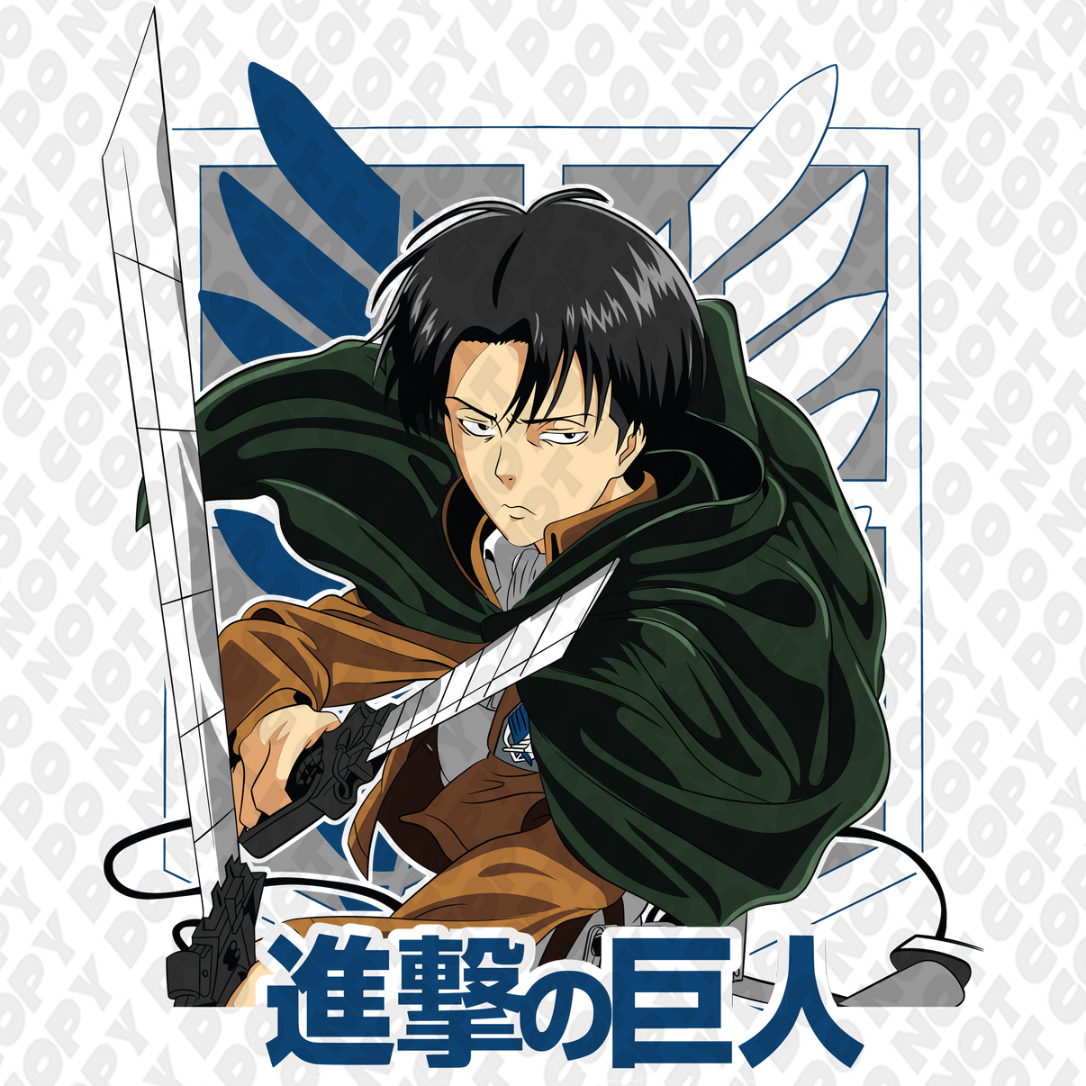 Levi Ackerman Wings of Freedom | DTF Transfer Sticker – DTF Reaper