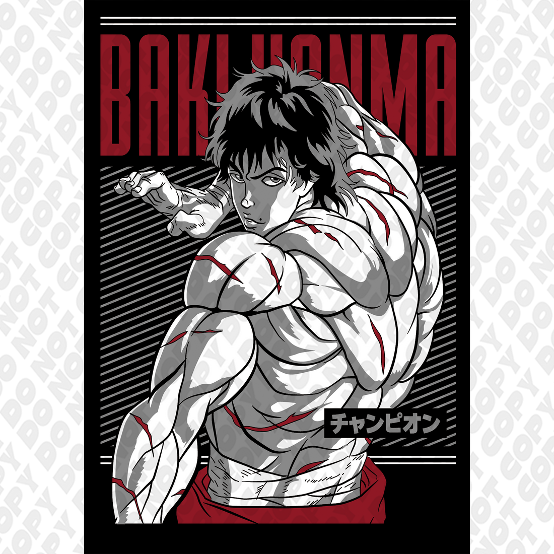 Baki Hanma Flex Poster | DTF Transfer Sticker – DTF Reaper