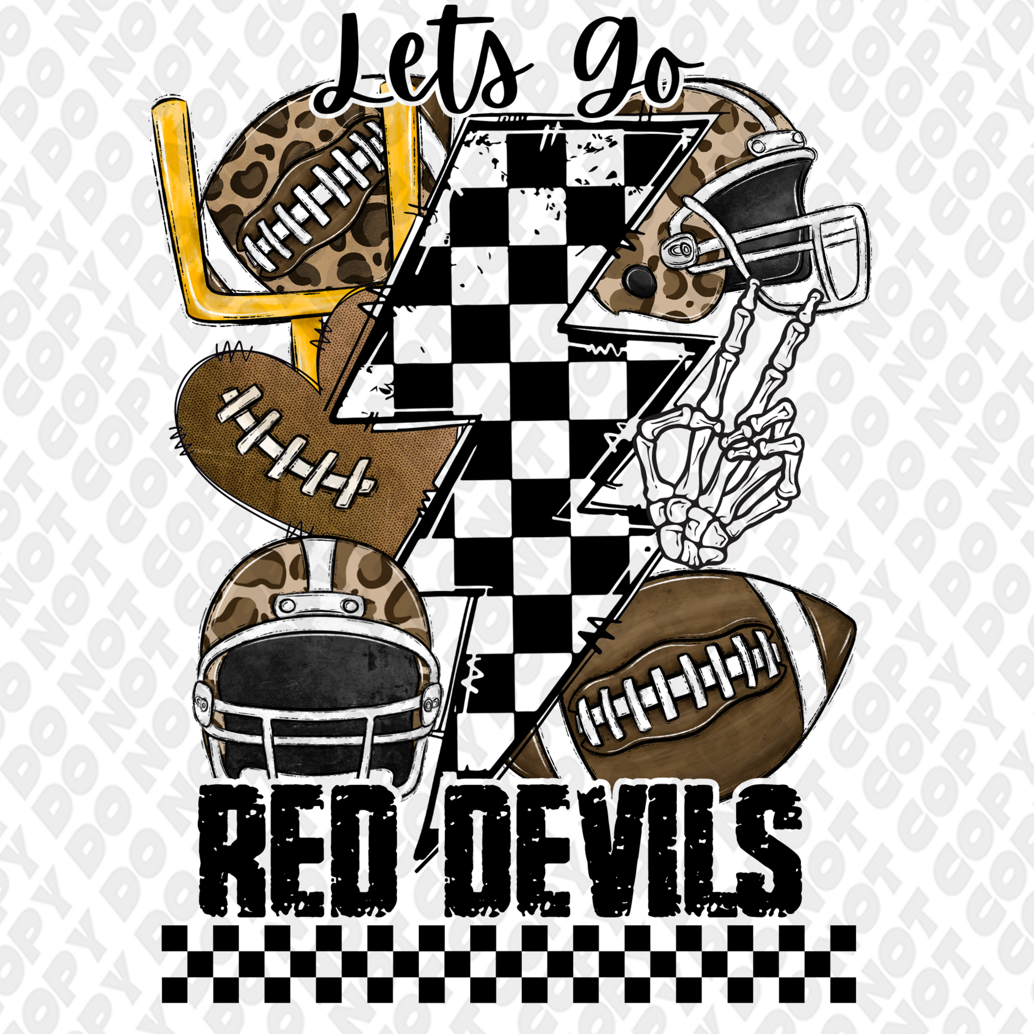 Let's Go Red Devils DTF Transfer | DTF Transfer Sticker – DTF Reaper