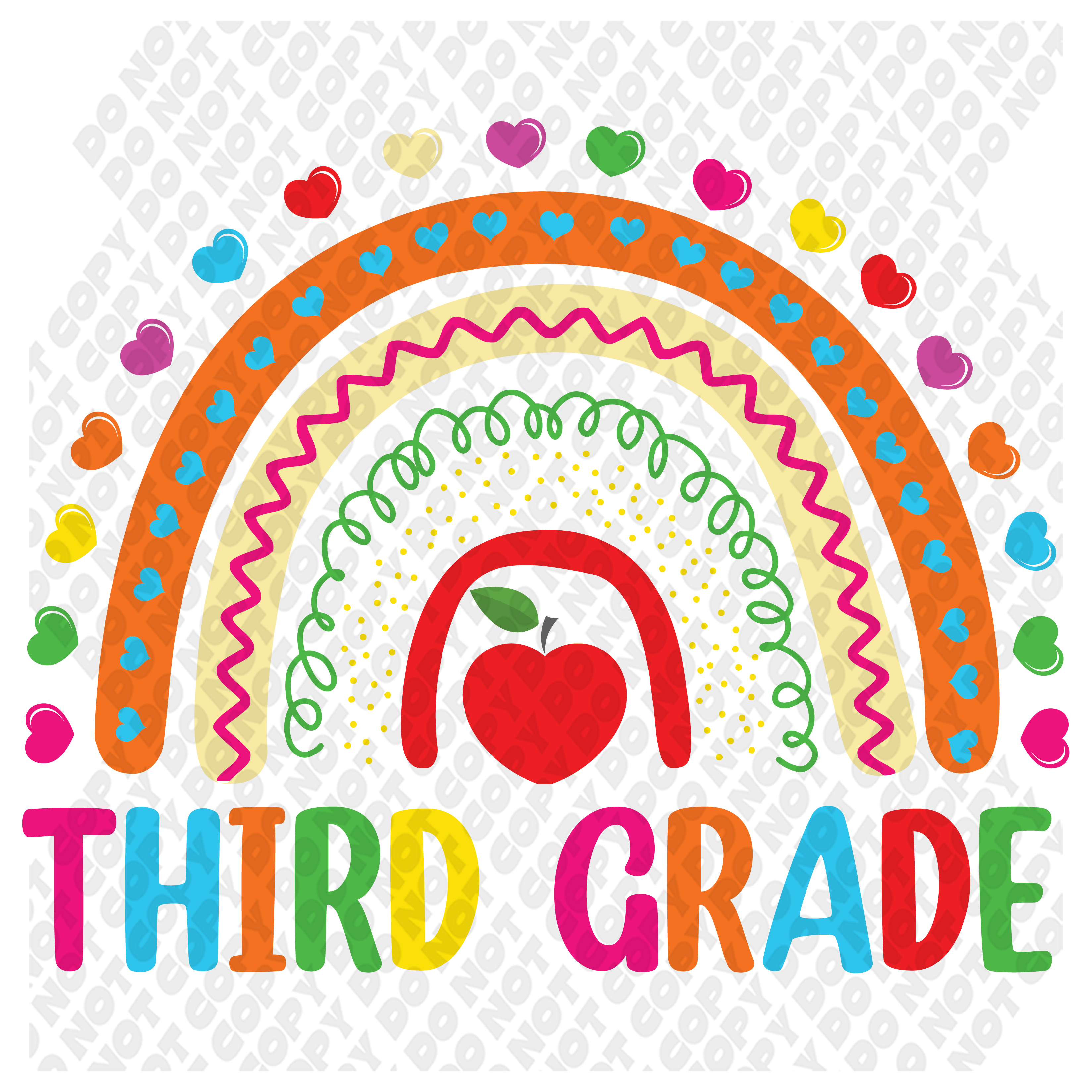 Third Grade (3rd grade) Back To School DTF Transfer | DTF Transfer ...
